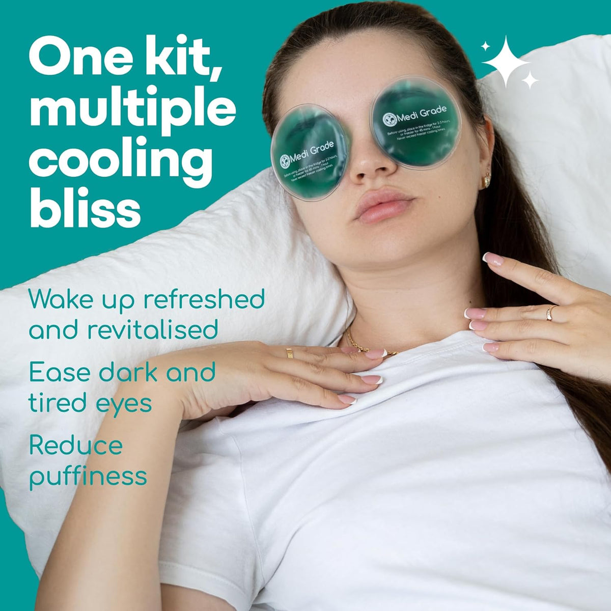 Medi Grade Cooling Face and Eye Mask | Reusable Gel Pack for Face