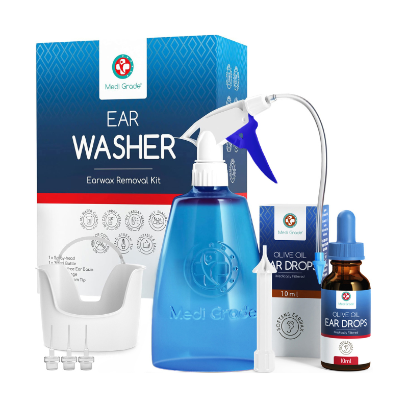 Medi Grade Ear Washer Kit | Ear wax cleaner with Olive Oil Included