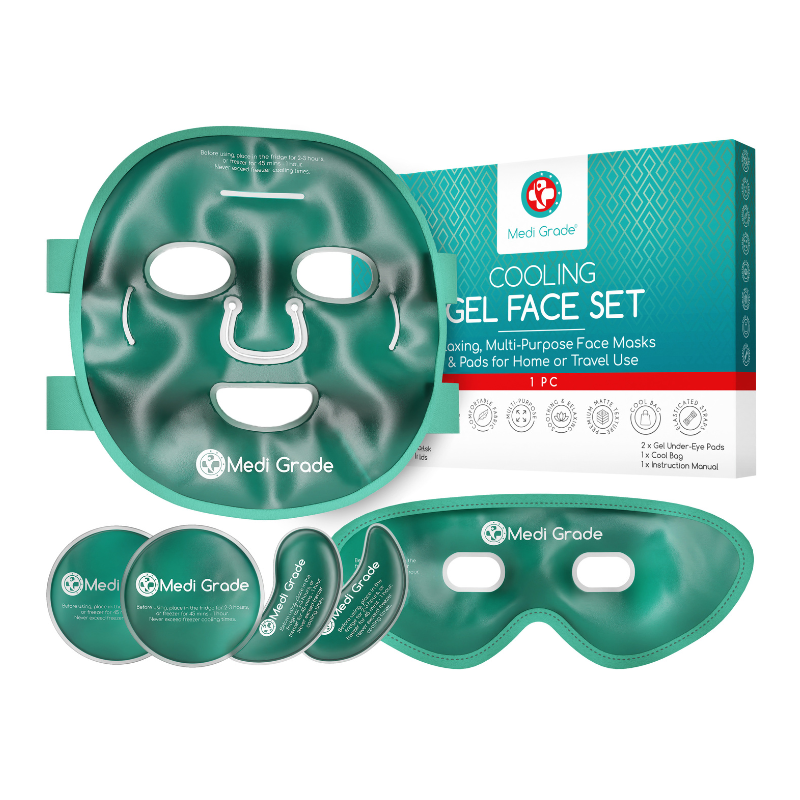 Medi Grade Cooling Face and Eye Mask | Reusable Gel Pack for Face